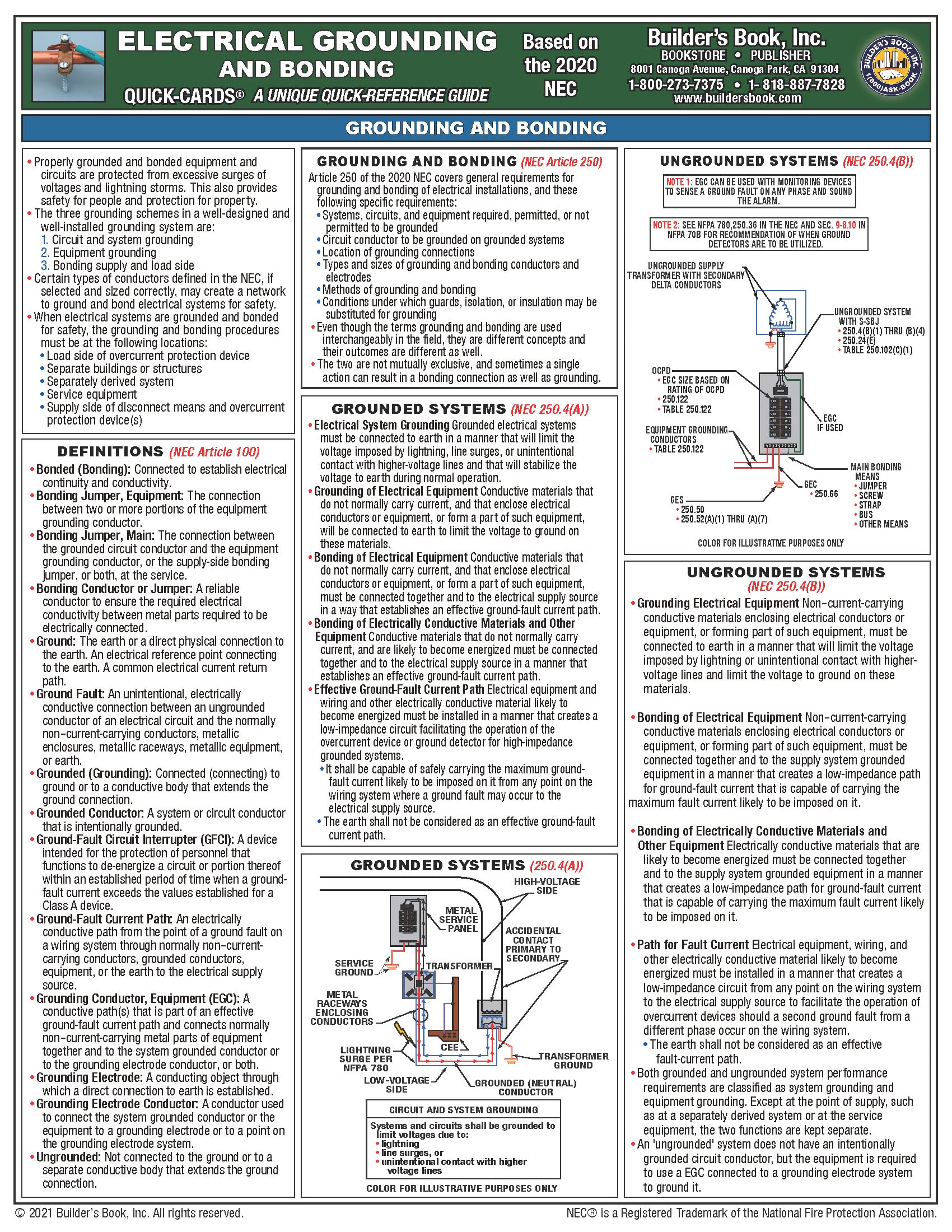 Electrical Grounding and Bonding Quick-Card Based on the 2020 NEC by ...