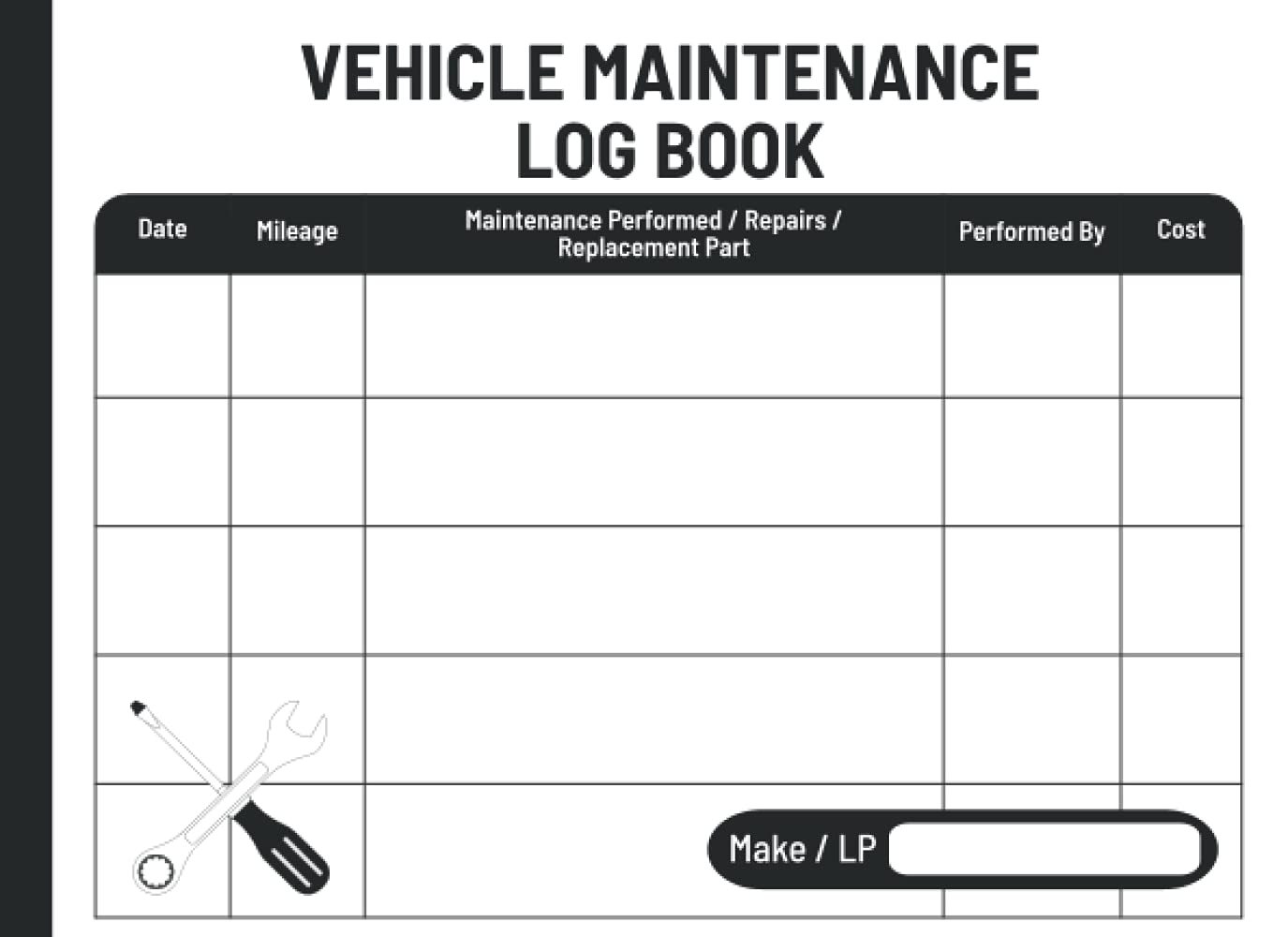 Vehicle Maintenance Log Book: Simple Repairs and Maintenance Record ...