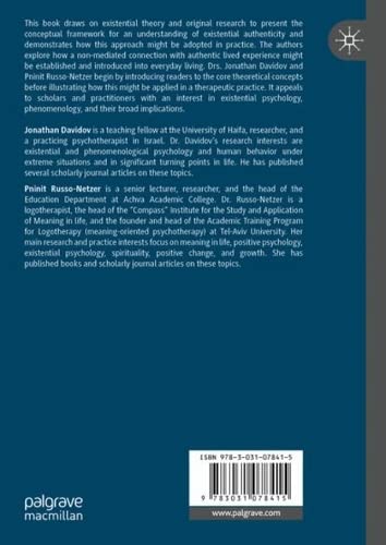 Existential Authenticity: Theory and Practice by Jonathan Davidov ...