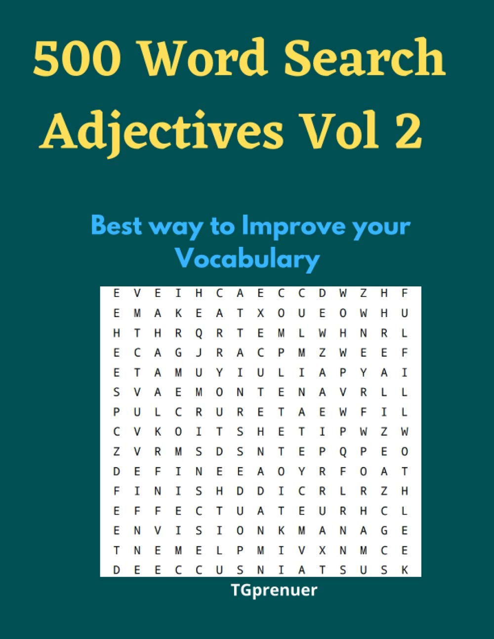 500 Word Search Adjectives Vol 2: Words Search for Adjectives,500 ...