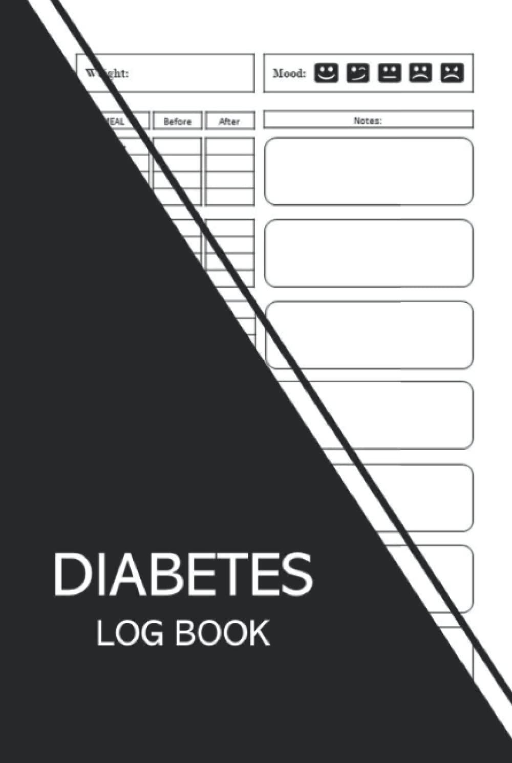 Diabetes Log Book: Daily Blood Sugar Diary, Enough For 106 Weeks or 2 ...
