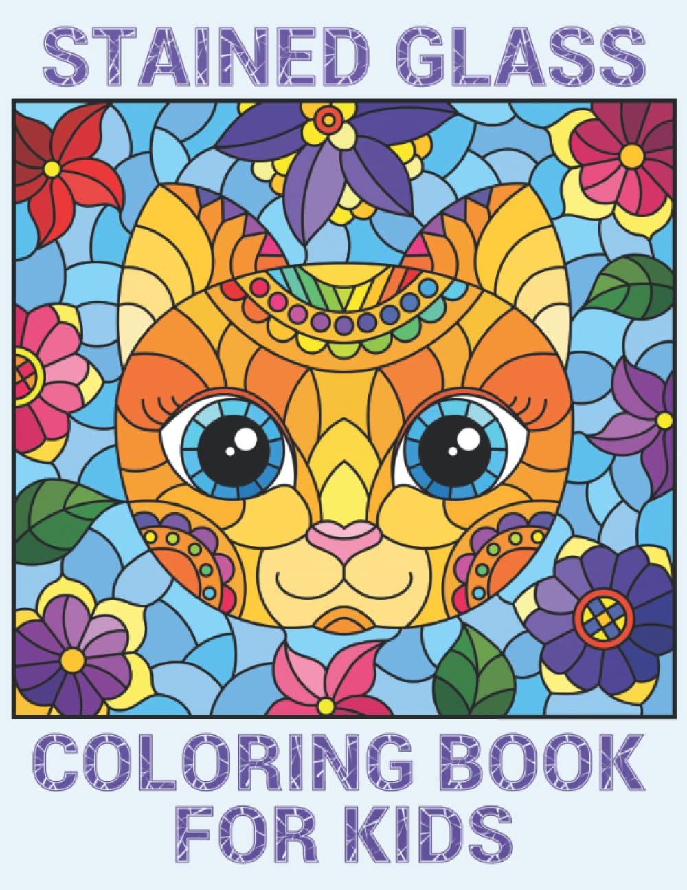 Stained Glass Coloring Book For Kids: Adorable Stained Glass Colouring ...