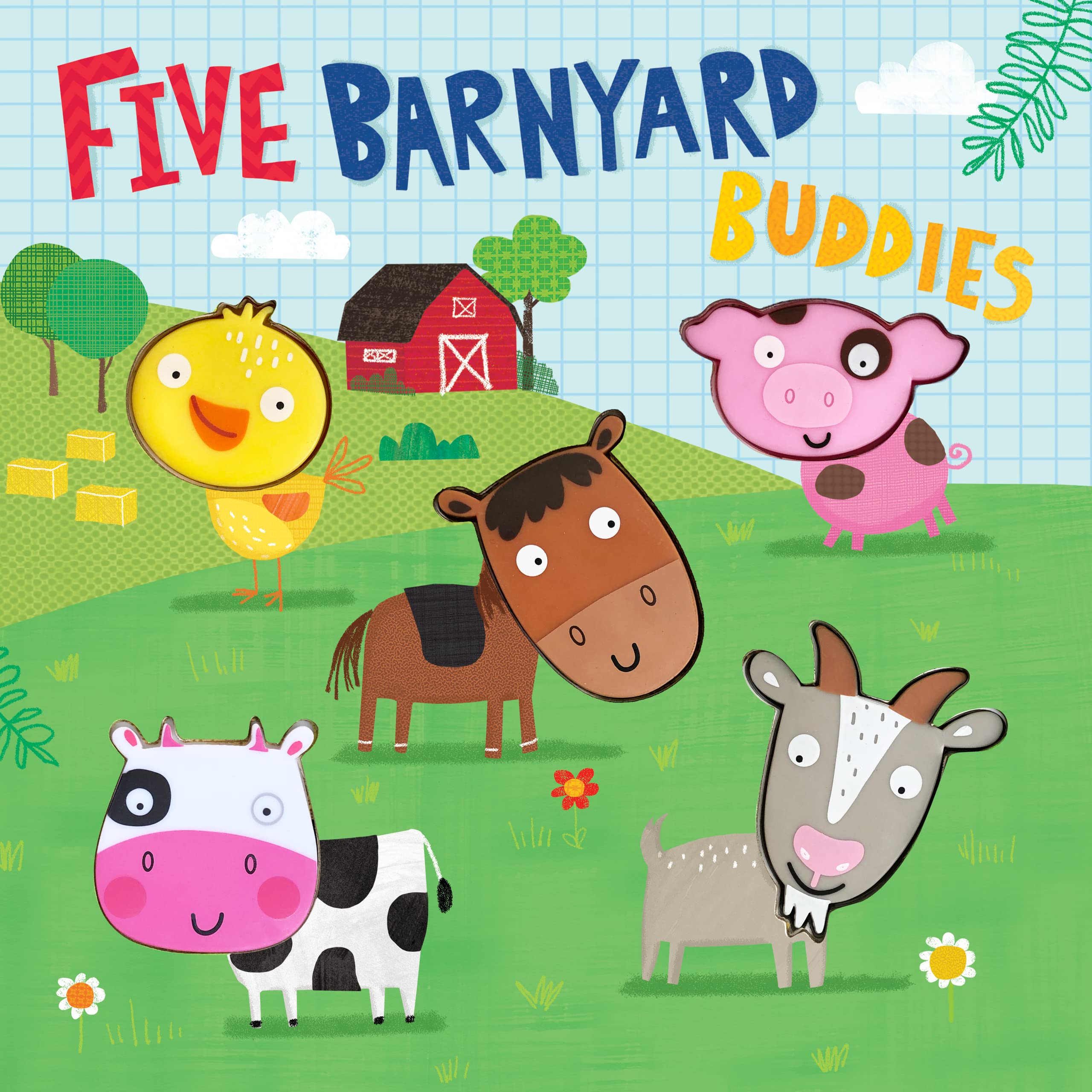 Five Barnyard Buddies - Children's Touch and Feel Sound Book with Farm ...