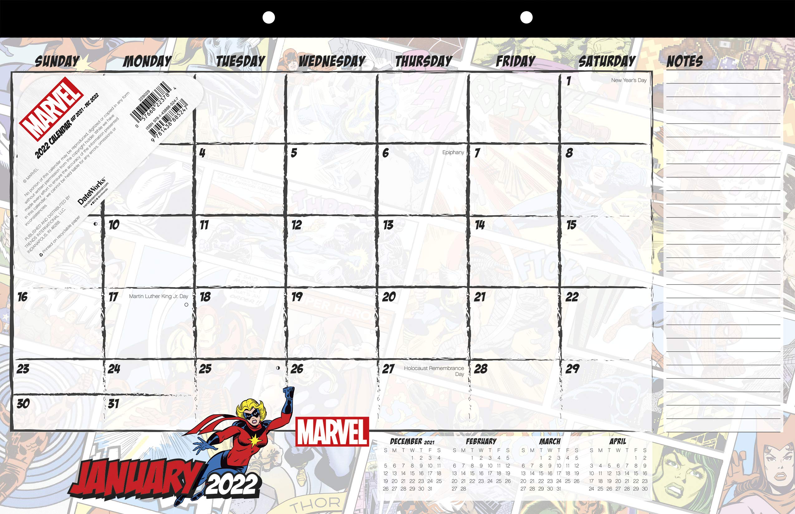 2022 Marvel Comics Desk Pad Calendar by Trends International | Goodreads