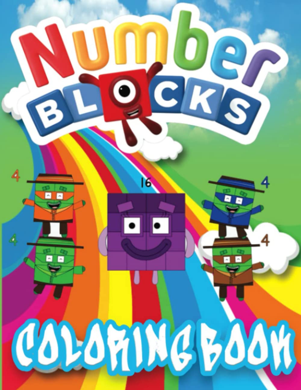 Numberblocks Coloring Book: Beautiful Designs with Iconic Numberblocks ...