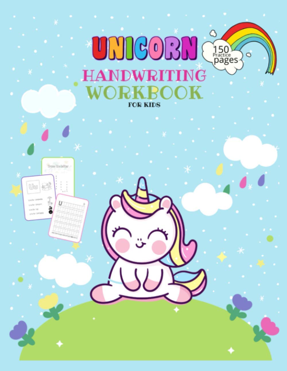 Unicorn Handwriting Workbook for Kids: Unicorn Handwriting Practice ...