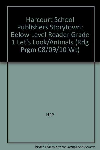Let's Look at Animals Below Level Reader Grade 1: Harcourt School ...