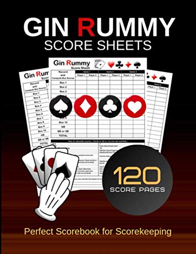 Gin Rummy Score Sheets: Perfect Scorebook for ScoreKeeping | Gin Rummy ...