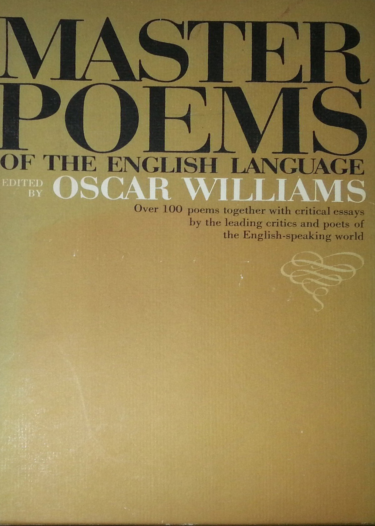 Master Poems of the English Language by Oscar Williams | Goodreads