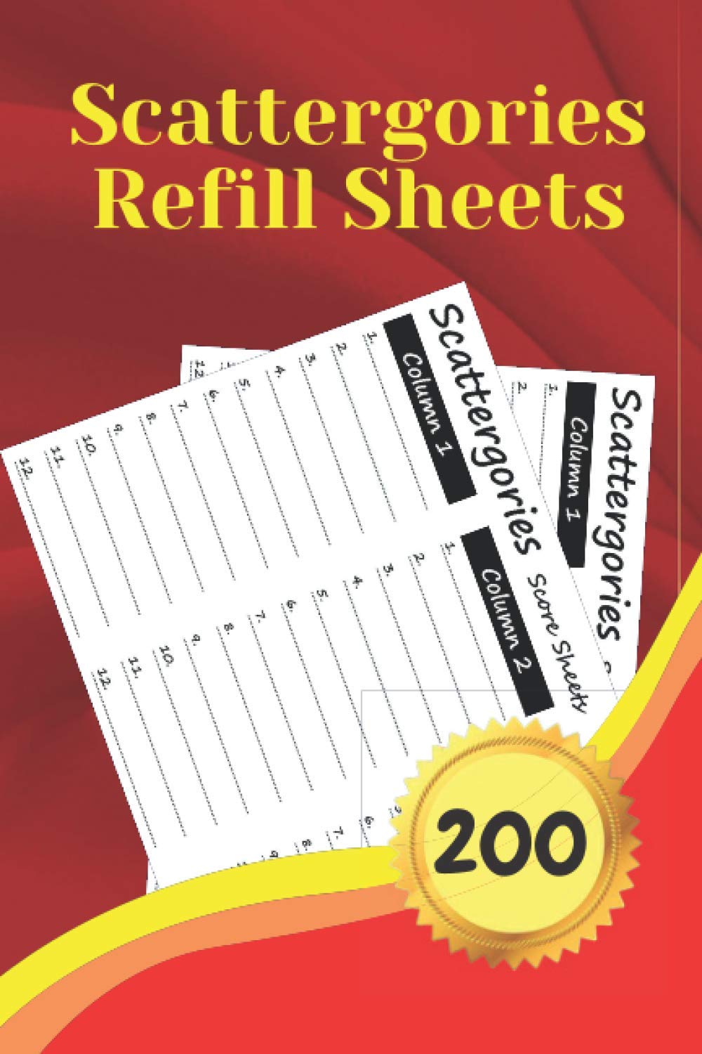 Scattergories Refill Sheets: 200 Sheets for Playing Scattergories ...