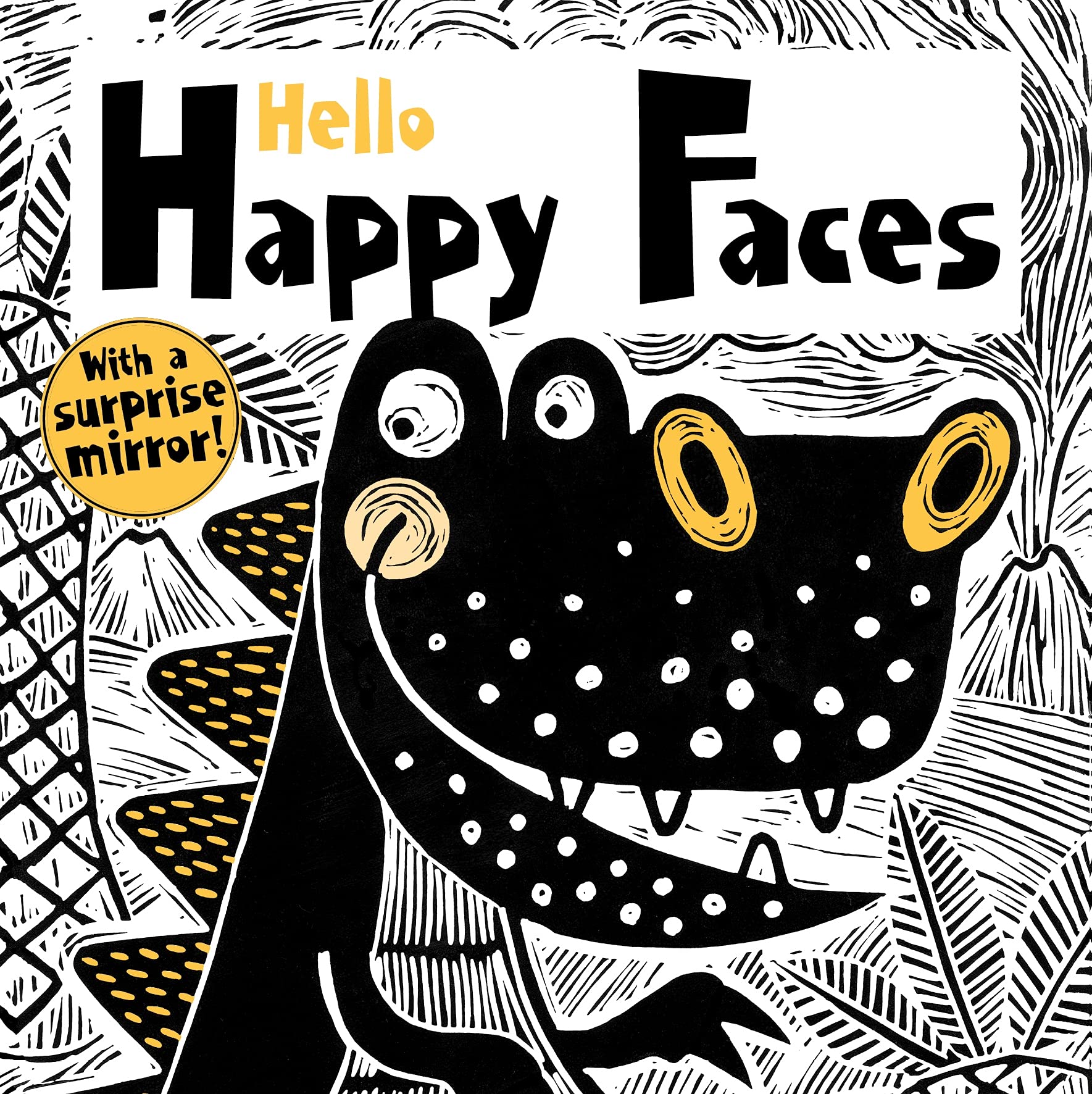 Hello Happy Faces (Happy Fox Books) Baby's First Book - High-Contrast ...