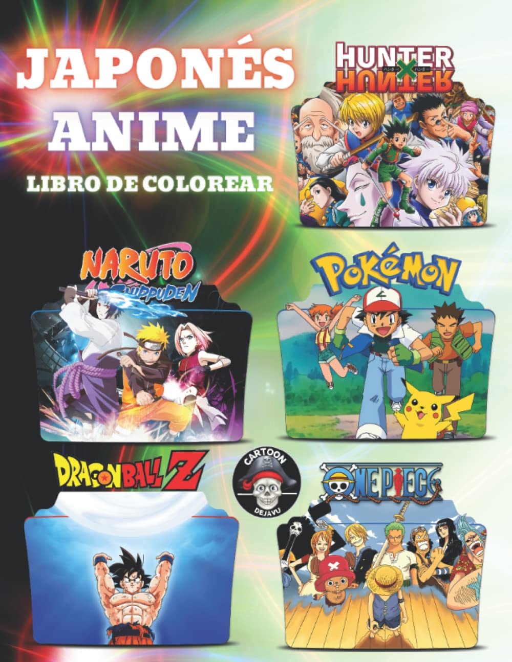Japonés Anime Libro de Colorear: Manga Libro Grande para Colorear +200 ...