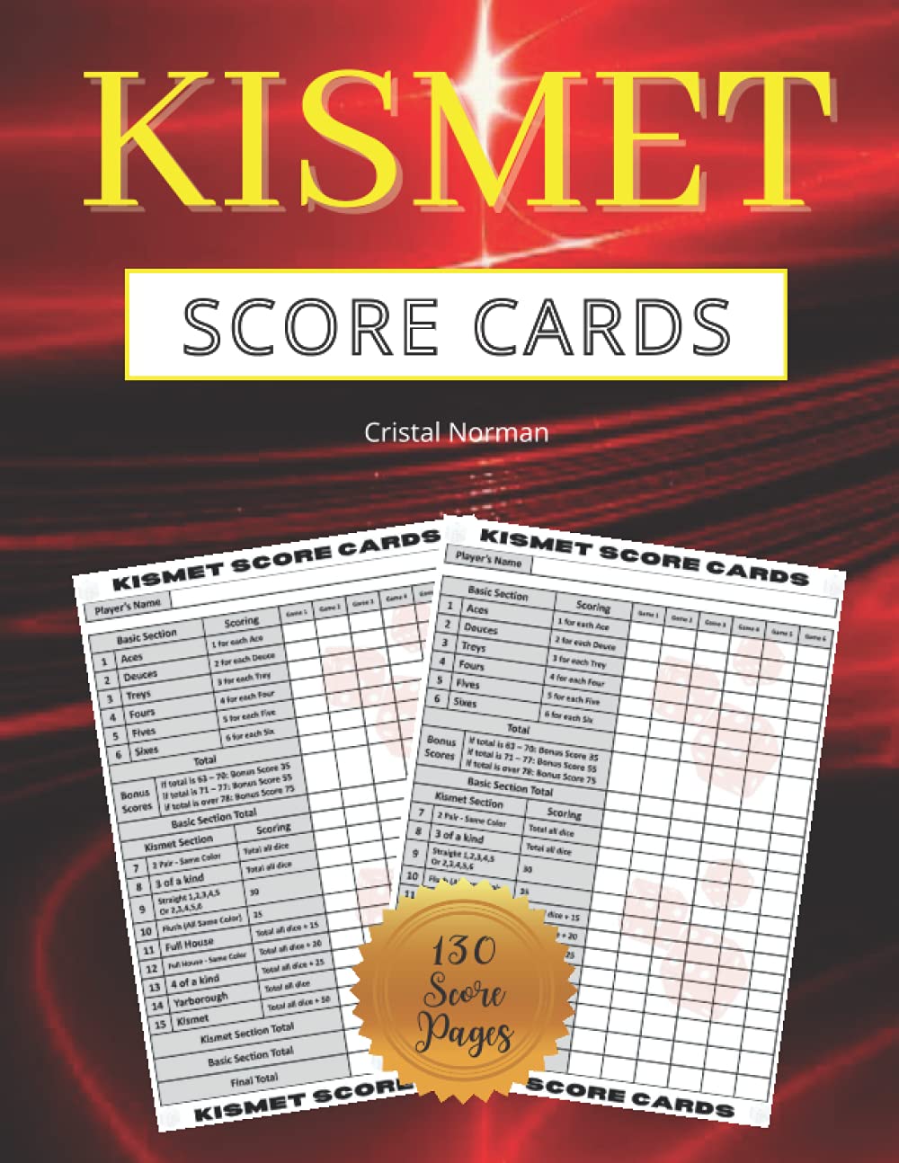 Kismet Score Cards: Kismet Score Pads | 130 Kismet Score Pages for ...