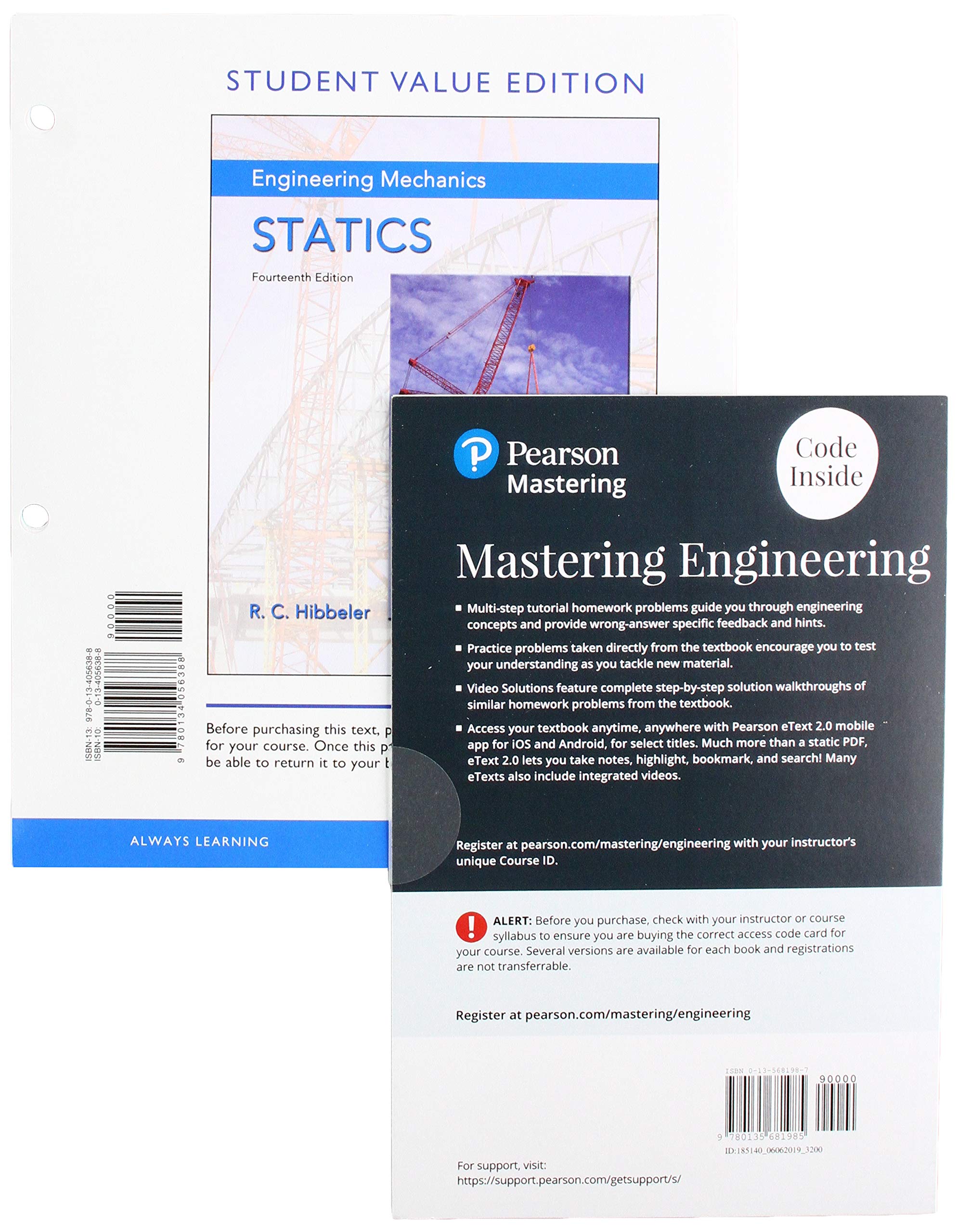 Engineering Mechanics: Statics, Student Value Edition Plus Mastering Engineering Revision with ...