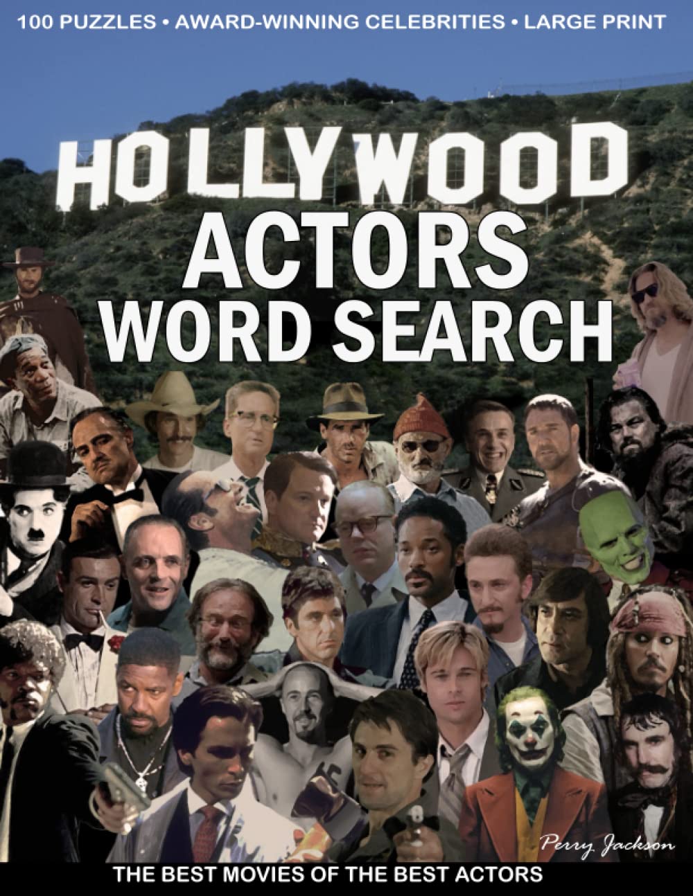 Hollywood Actors Word Search: 100 Large Print Award-Winning Celebrities ...