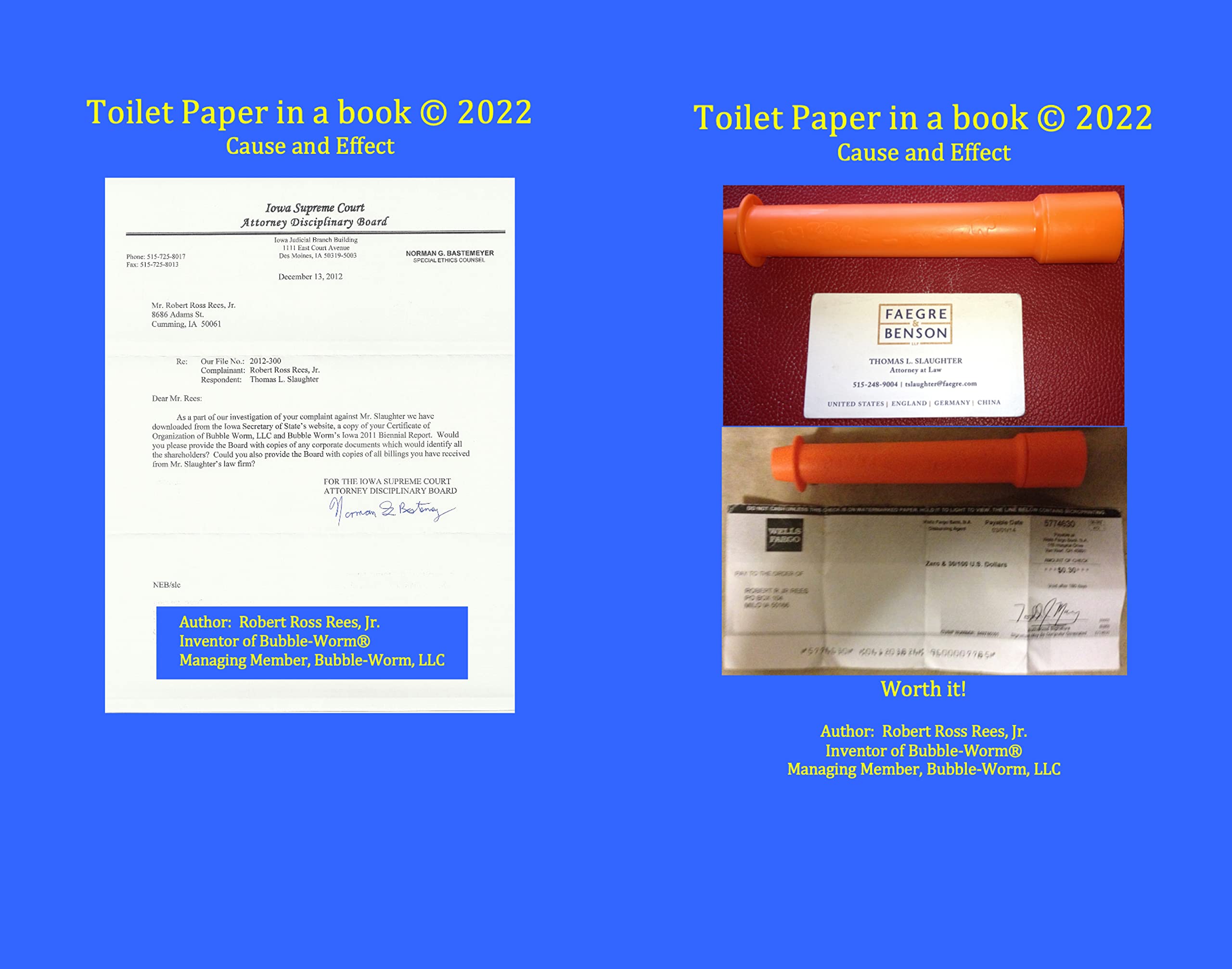 Toilet Paper in a book © 2022: Cause and Effect by Robert Rees | Goodreads