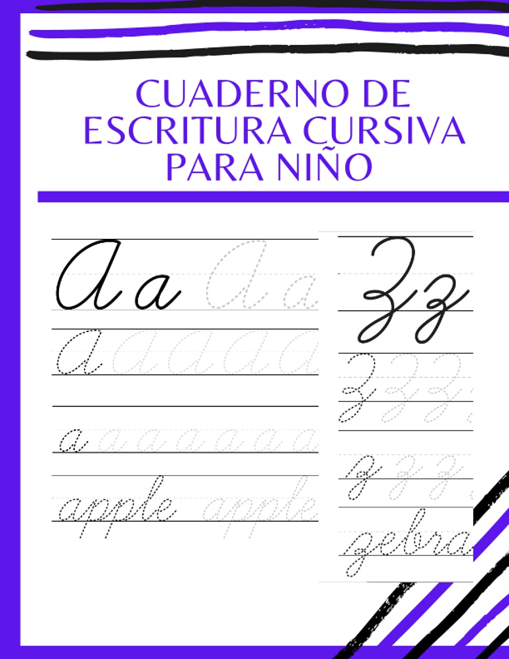 CUADERNO DE ESCRITURA CURSIVA PARA NIÑO: Primeros Ejercicios De Escritura Para Aprender El ...