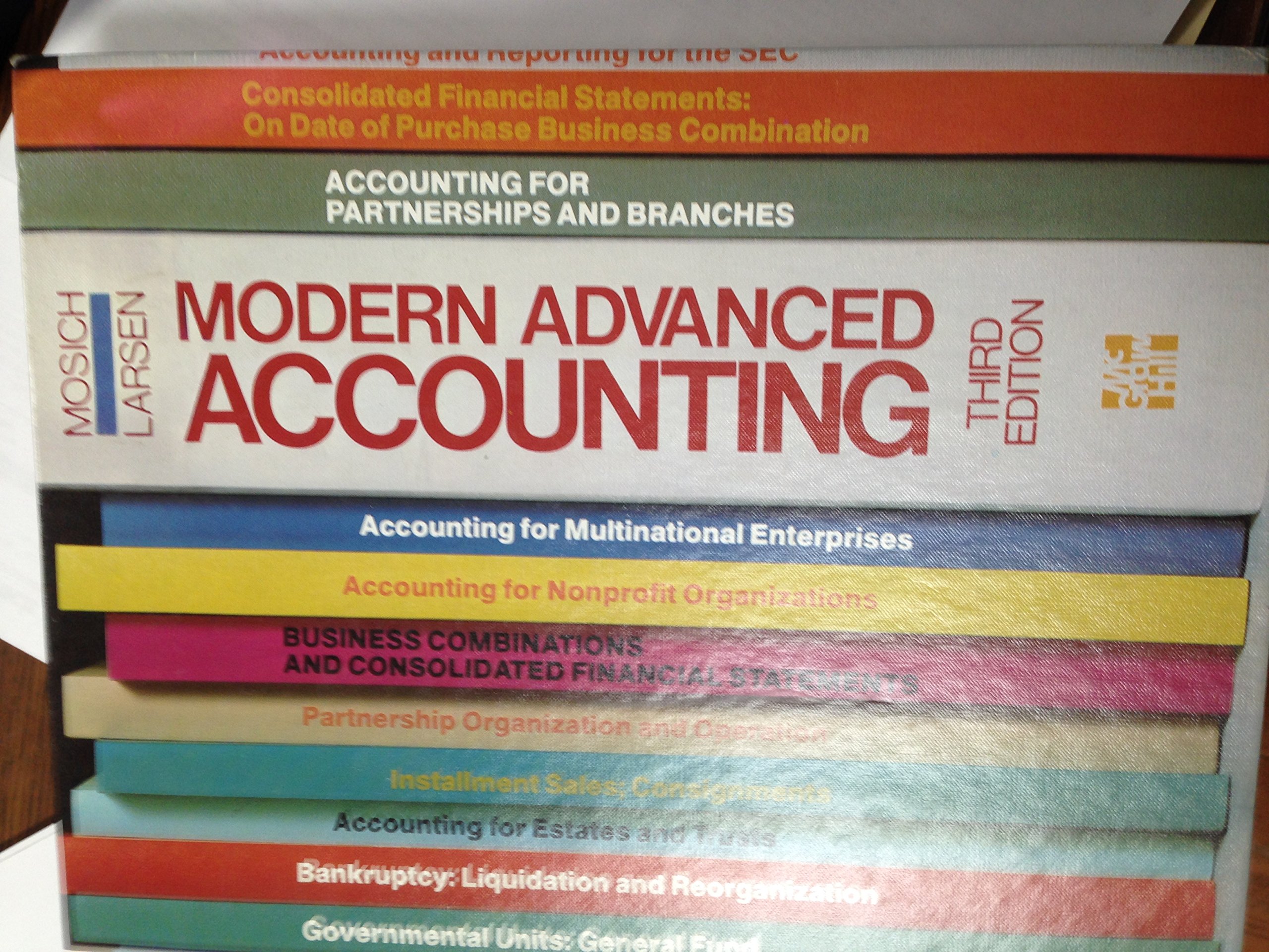 Modern Advanced Accounting by A.N. Mosich | Goodreads