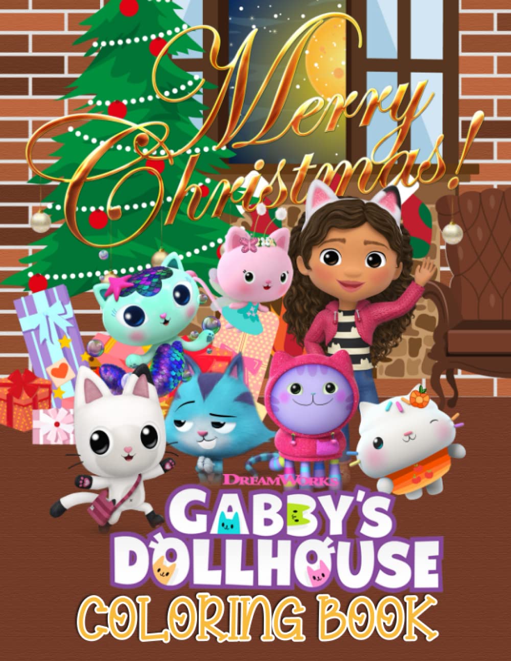 Gabby's Dollhouse Christmas Coloring Book: A Perfect JUMBO Item ...
