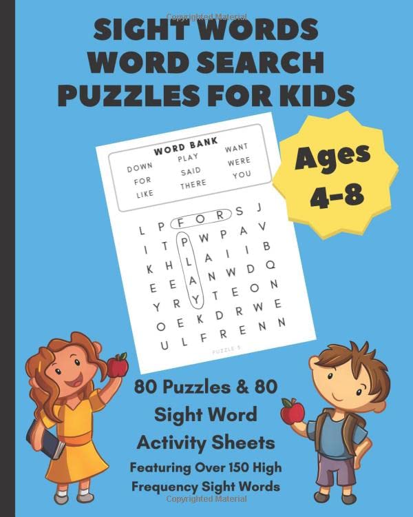 Sight Words Word Search Puzzles for Kids: Word Search Puzzle and ...