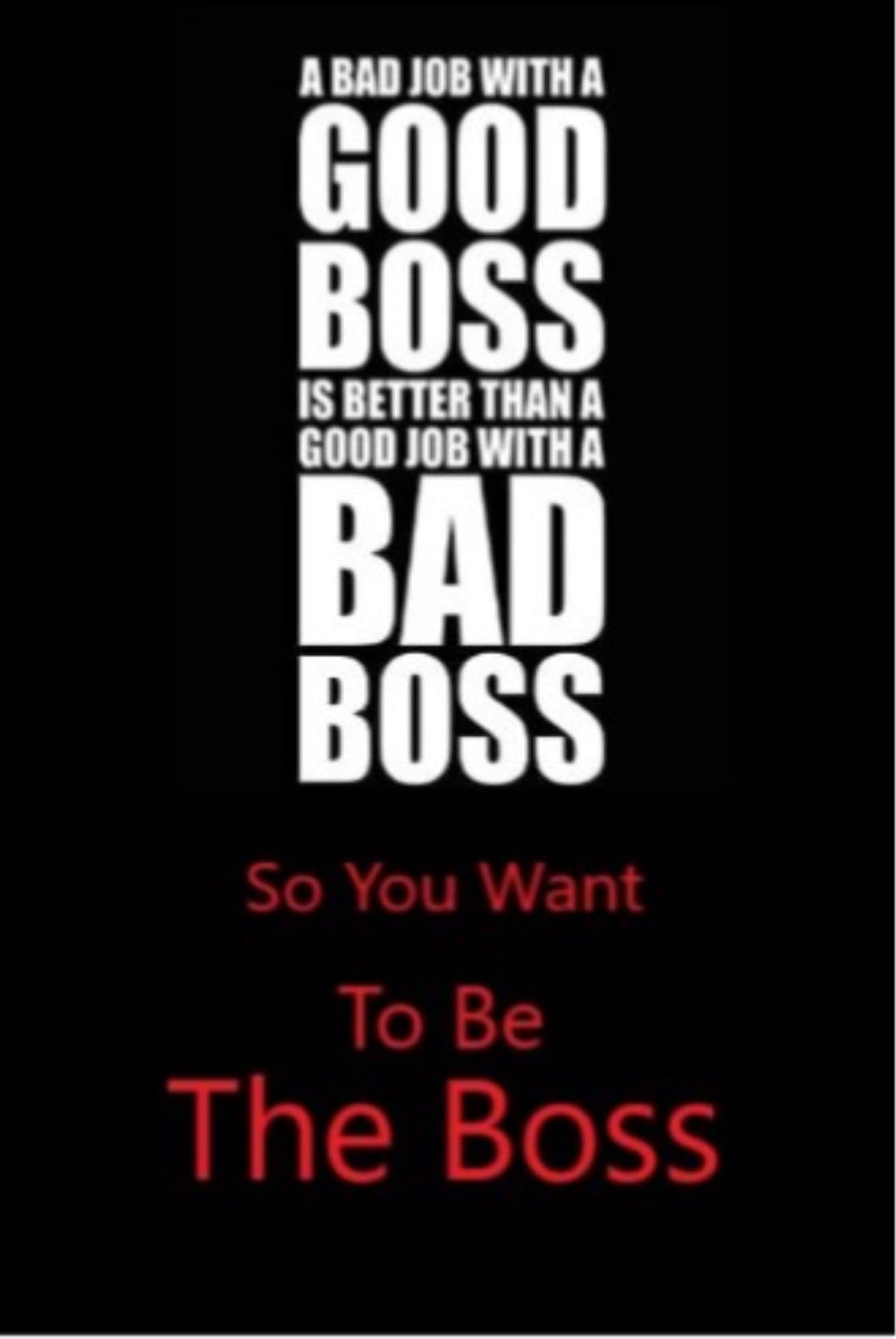 So You Want To Be The Boss: The Good The Bad The Ugly Which Type Of ...