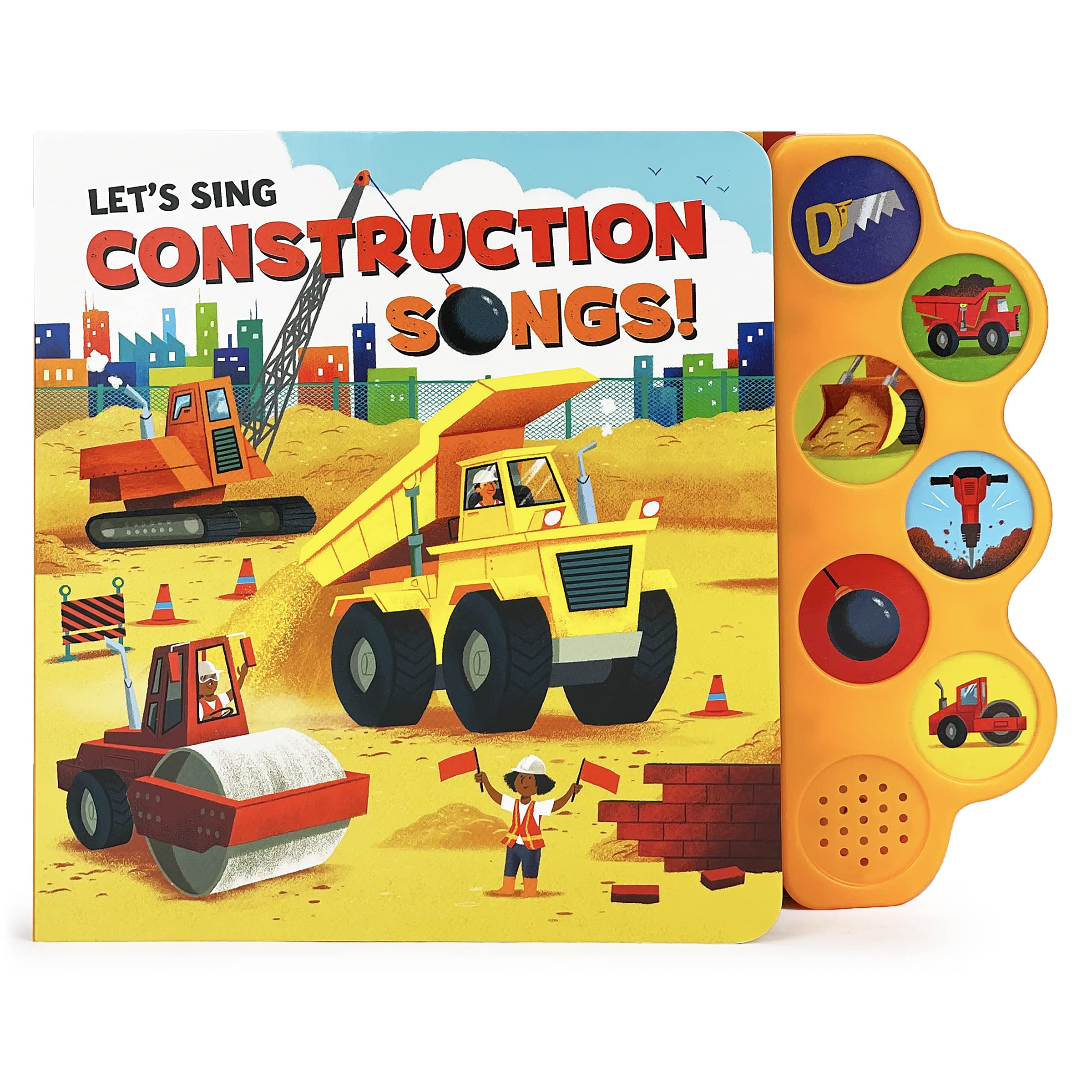 Let's Sing Construction Songs 6-Button Children's Song Board Book by ...