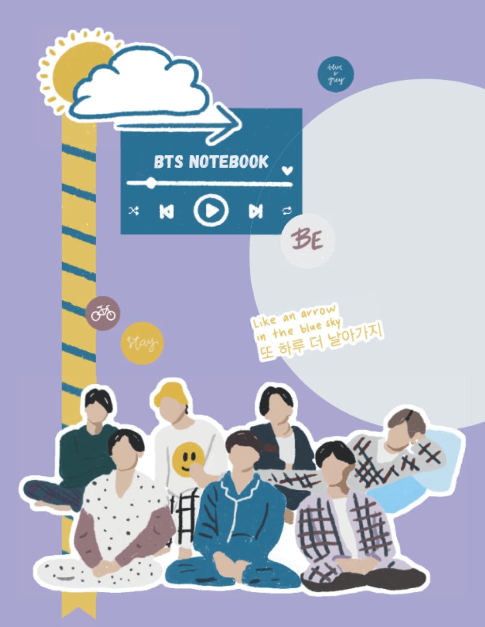 BTS Notebook: LIFE GOES ON EDITION for School | 120 Pages 8.5'' x 11 ...