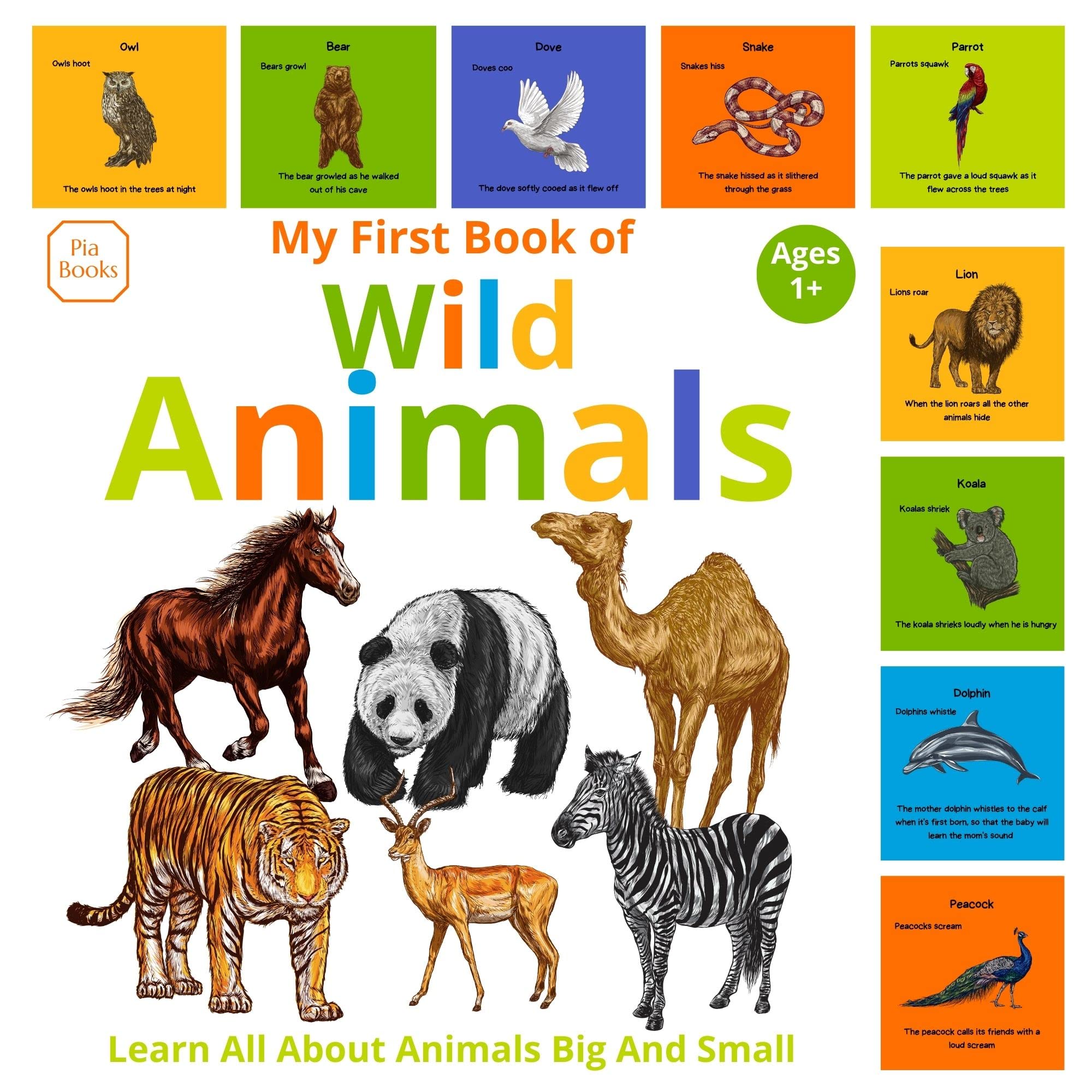 My First Book Of Wild Animals: For Toddlers 1-3 Years, Learn All About ...