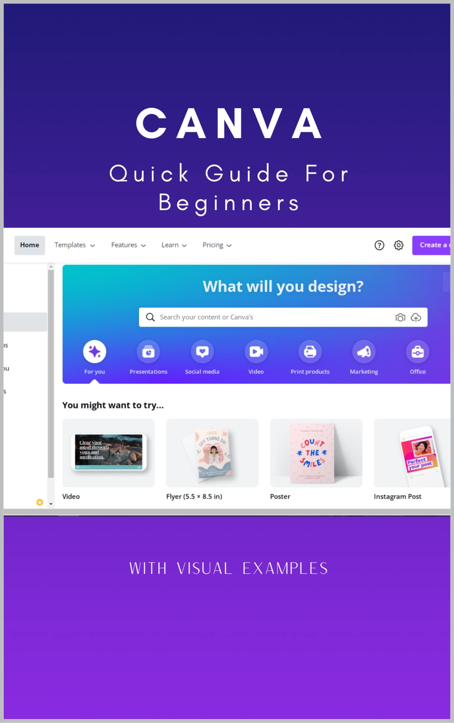 Canva Quick Guide for Beginners: With Visual Examples by J Reeves ...