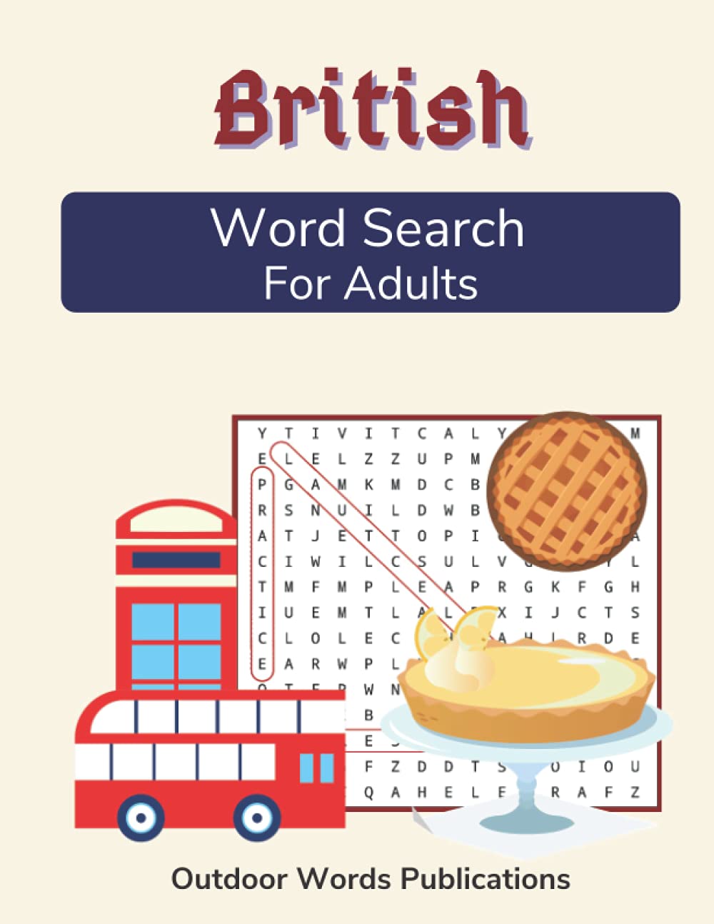 British Word Search For Adults: Medium Level Puzzle Games in Large ...