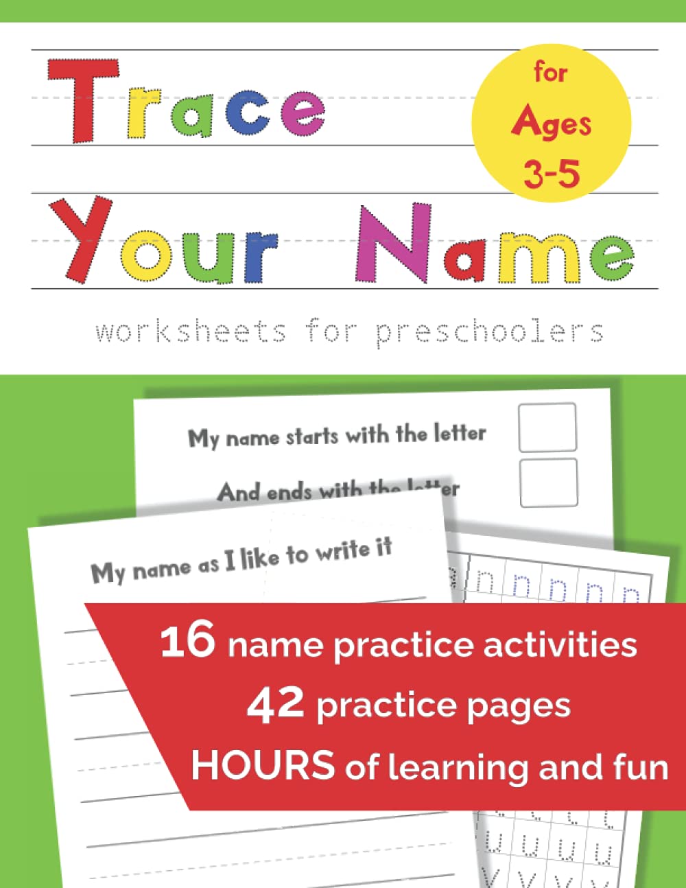 Trace Your Name Worksheets for Preschoolers: Name Writing Practice for ...
