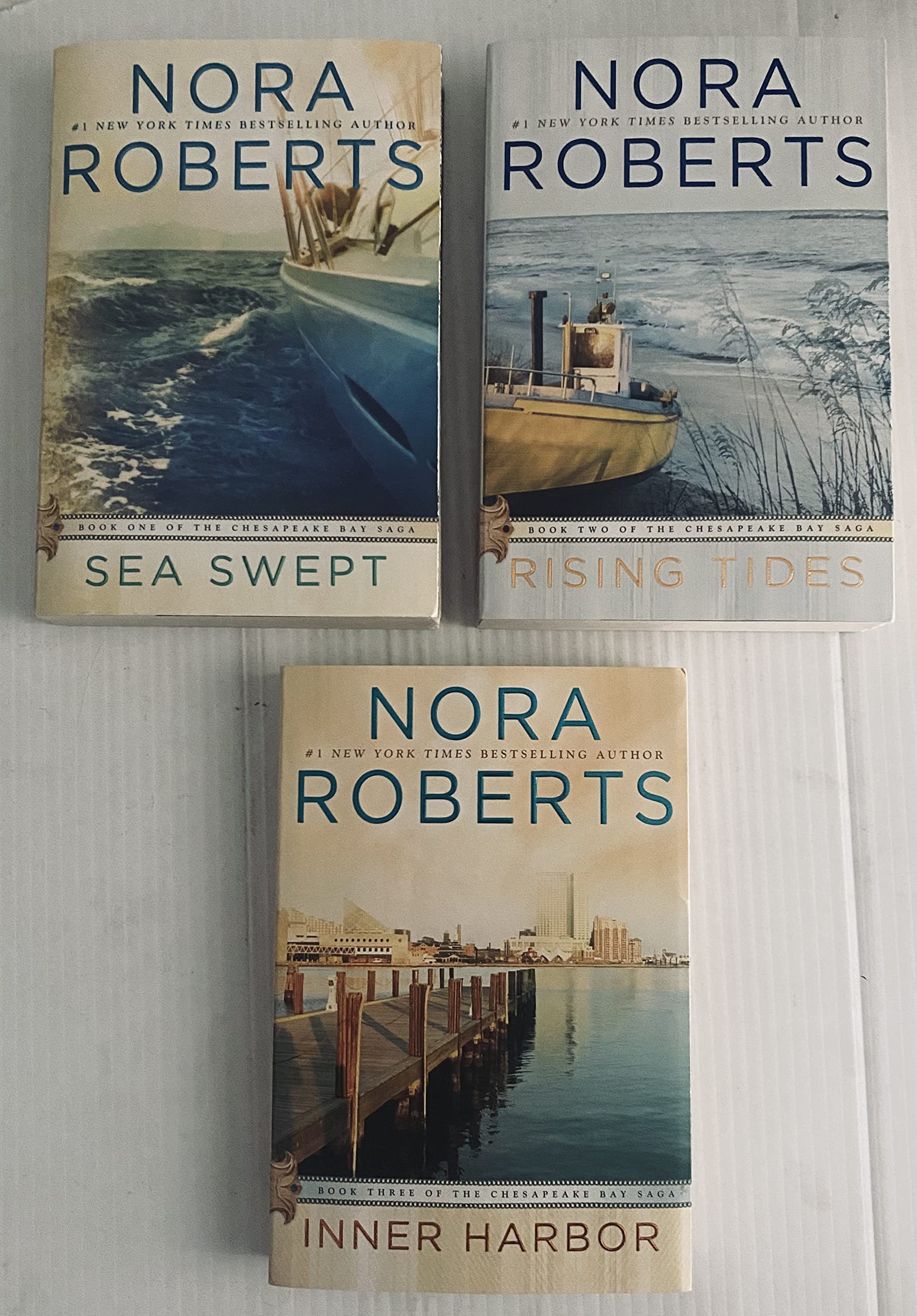 3 Nora Roberts " The Chesapeake Bay Saga" Books: Sea Swept / Rising Tides / Inner Harbor by Nora ...