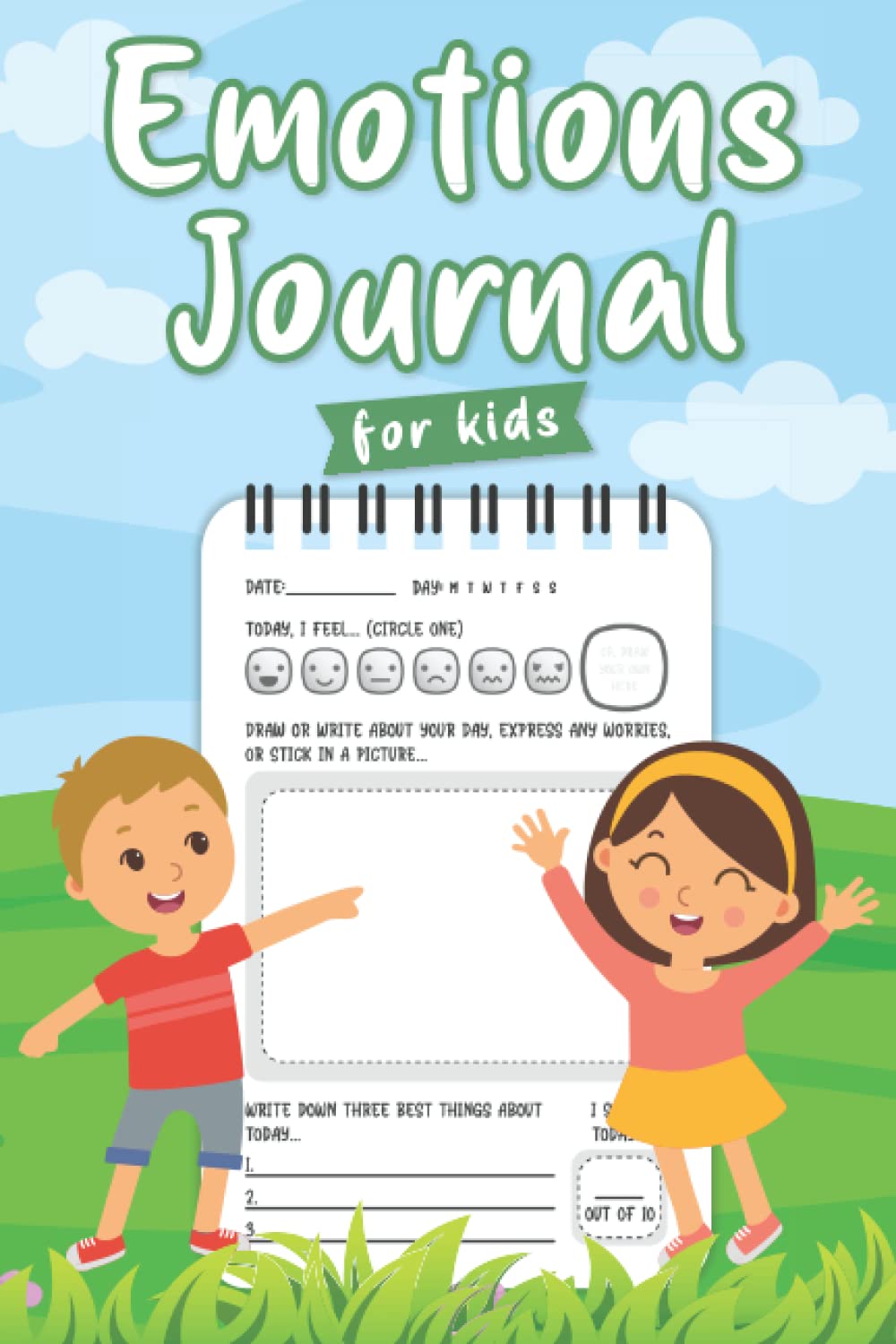 Emotions Journal for Kids: Moods and Feelings Tracking Diary for ...