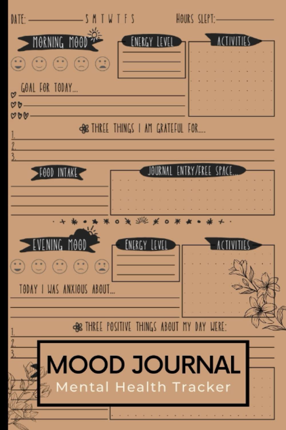 Mood Journal Mental Health Tracker: Daily Mood Tracker | Mental Health ...