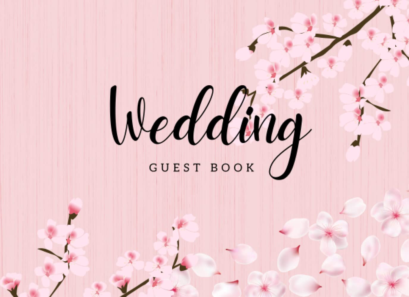 Wedding guest book: Cherry blossom wedding bouquet Mr. and Mrs. Our ...