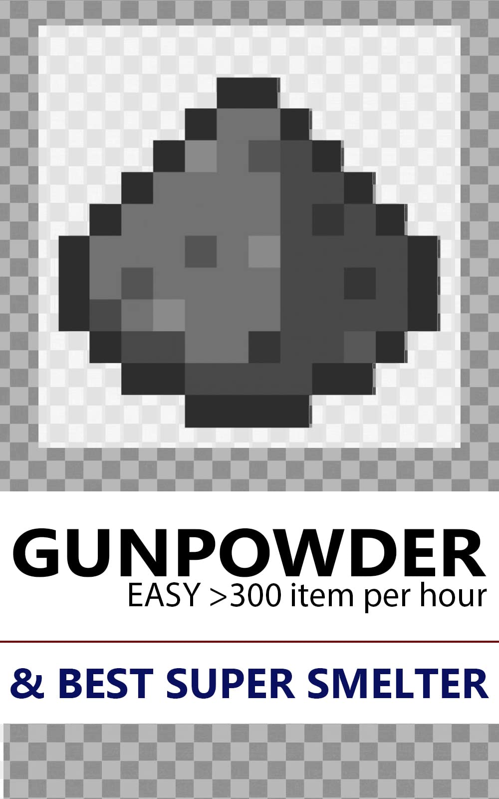 Minecraft: GUNPOWDER Easy >300 Item Per Hour & Best Super Smelter by ...