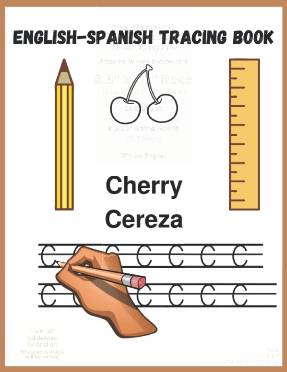 ENGLISH-SPANISH TRACING BOOK: 100 pages ABC Tracing Bilingual workbook ...