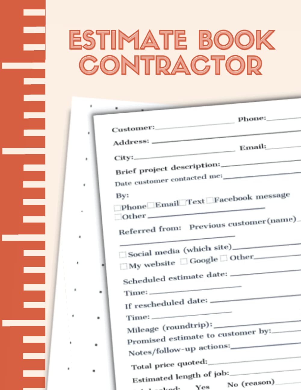 Estimate Book Contractor: Contractor notebook Organize , Track Bids and ...