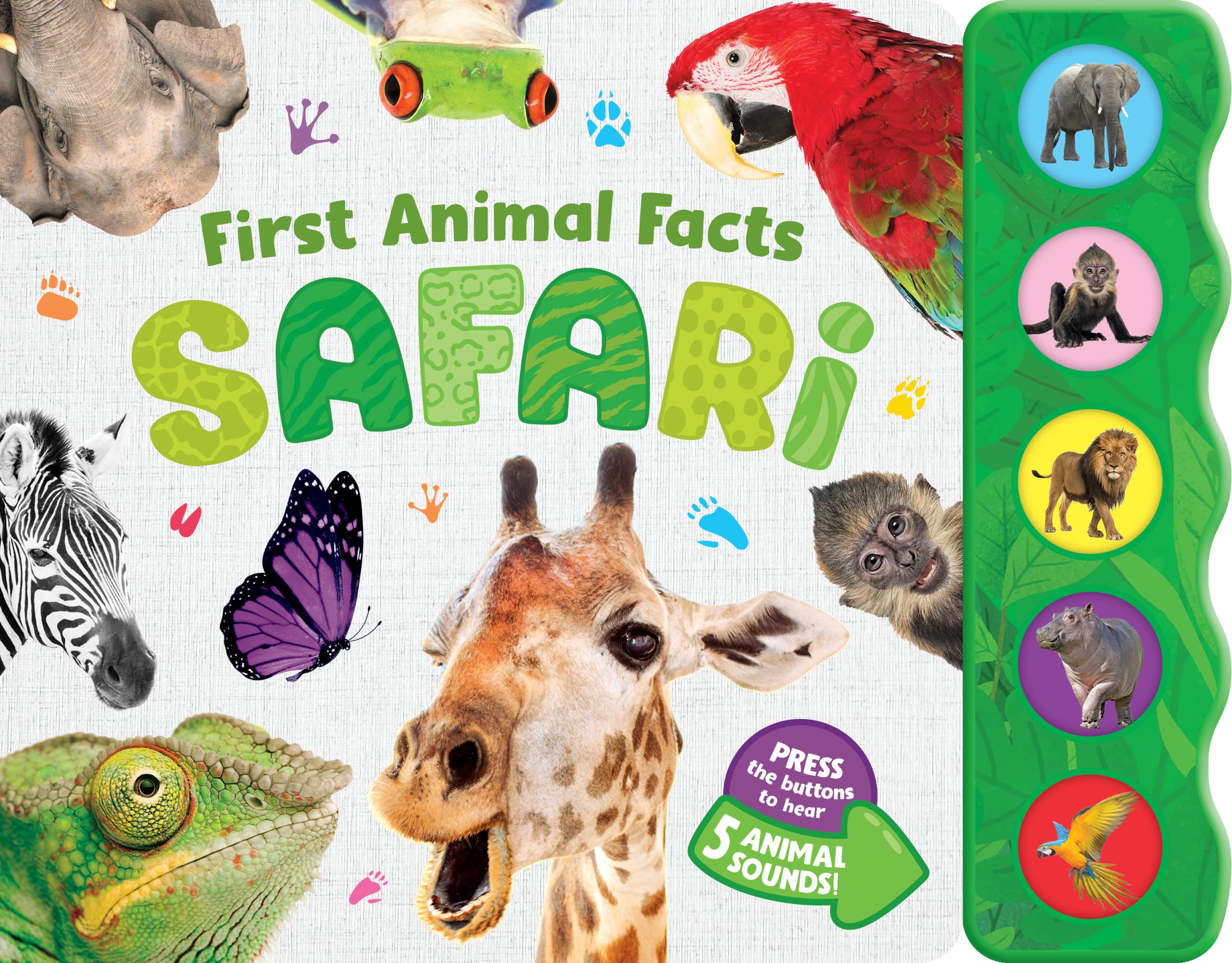 First Animal Facts: Safari-5 Button Animal Sounds Book by Kidsbooks ...