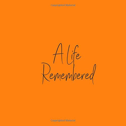 A Life Remembered: Simple Orange Black Memorial Service/Celebration ...