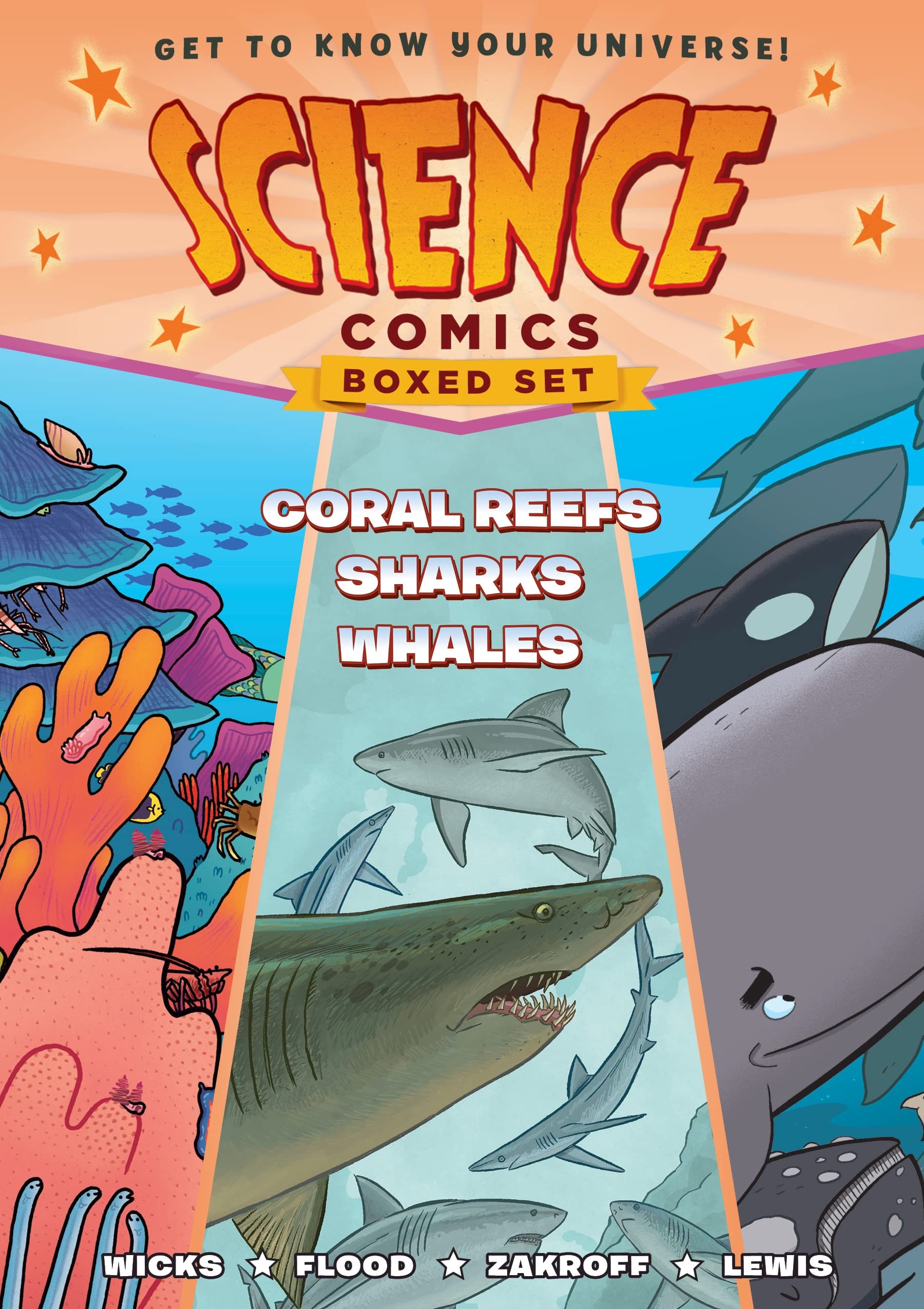 Science Comics Boxed Set: Coral Reefs, Sharks, and Whales by Maris ...