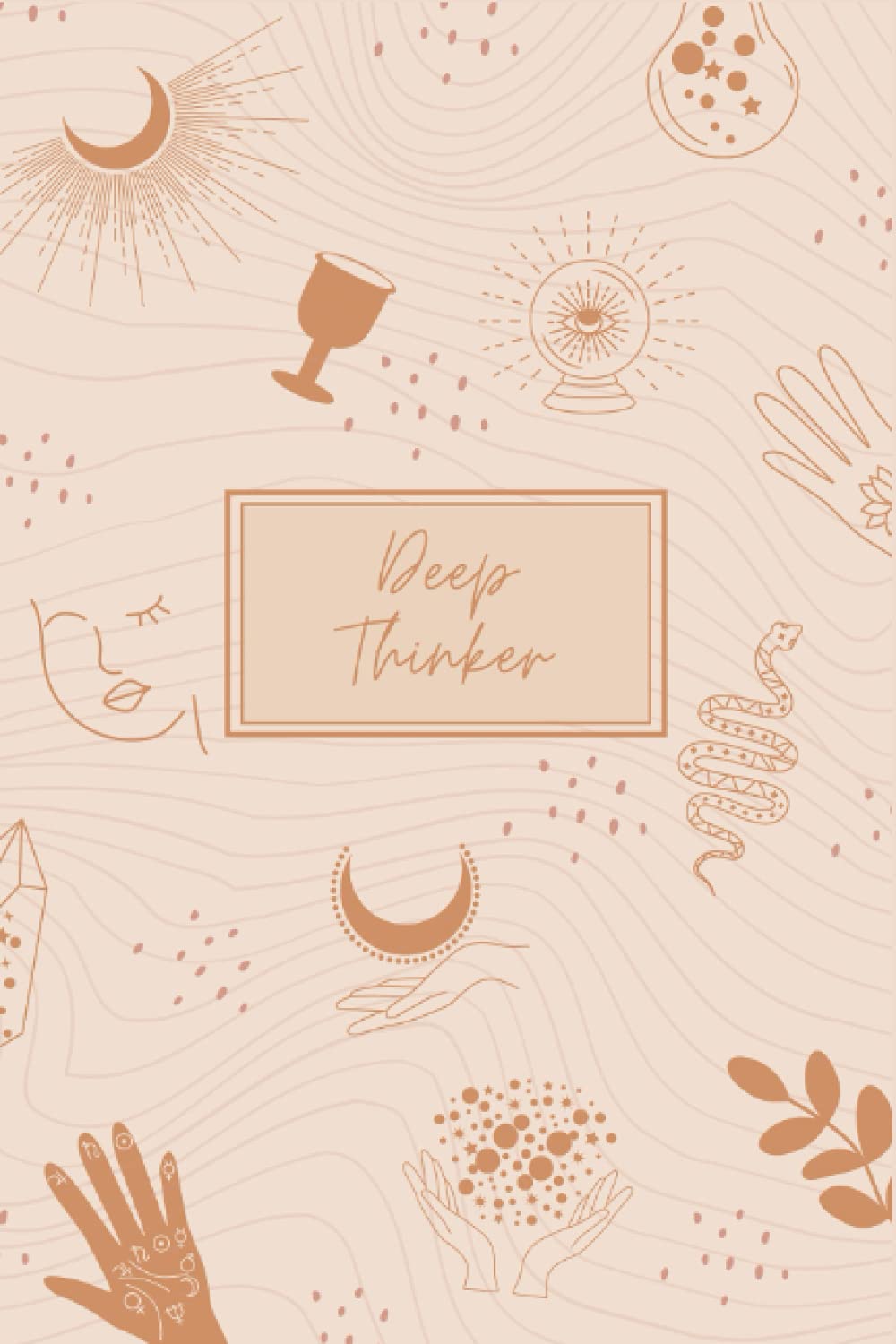 Deep Thinker: 6"x9'' 120 Lined Pages Spiritual Universe Notebook ...