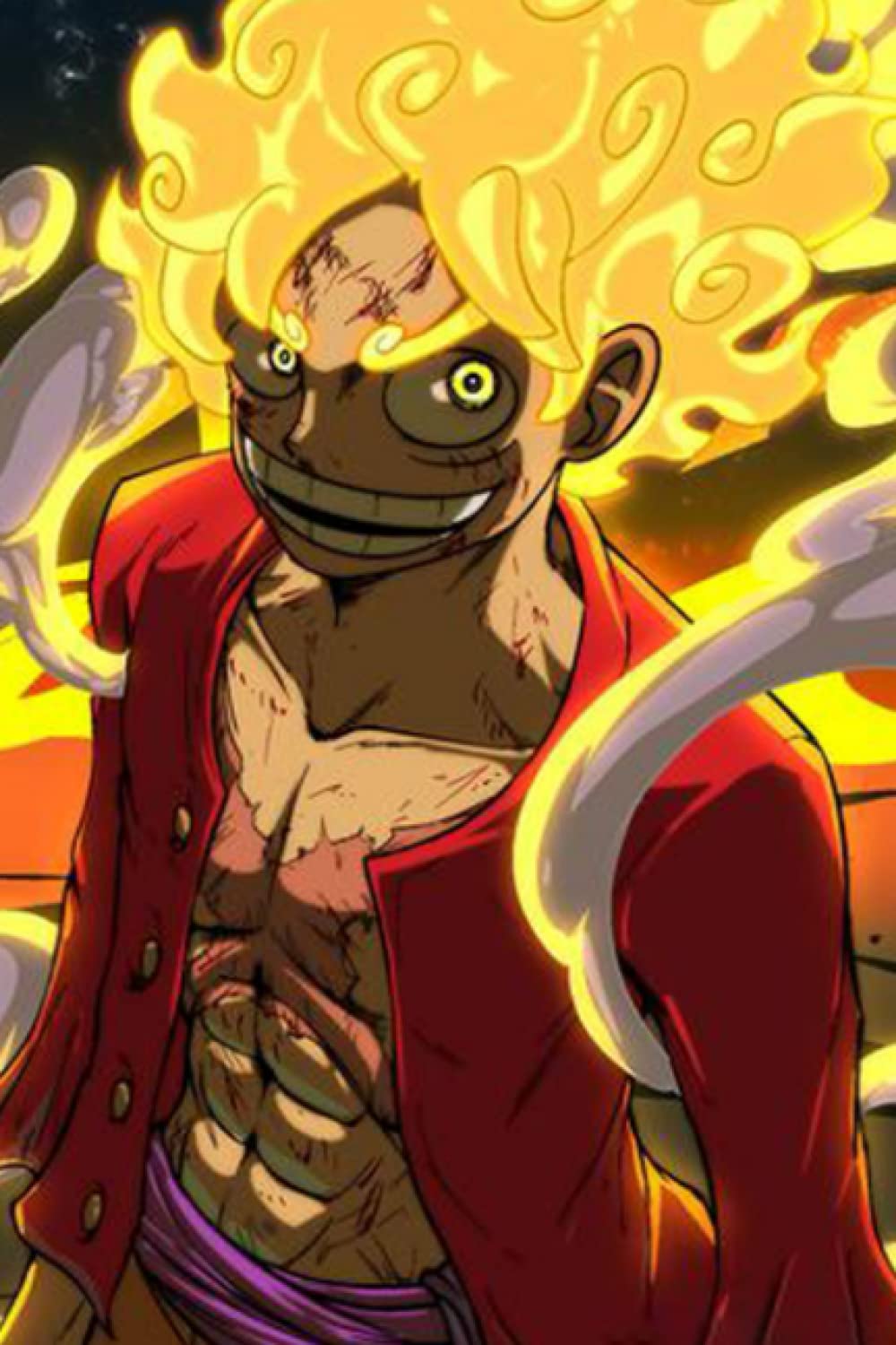 Luffy notebook: Lined Notebook One--Pièce: monkey D luffy gear 5 by ...