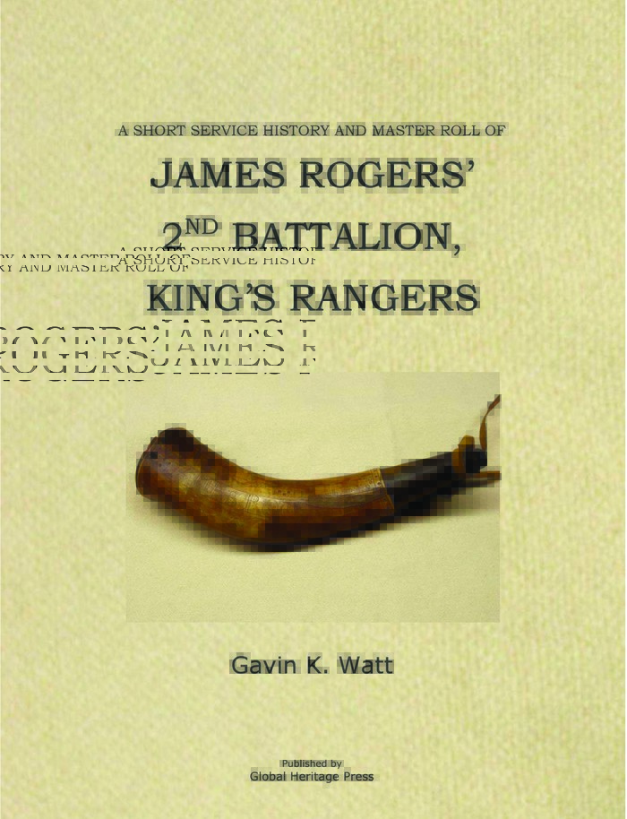 A short service history and master roll of James Rogers' 2nd Battalion ...