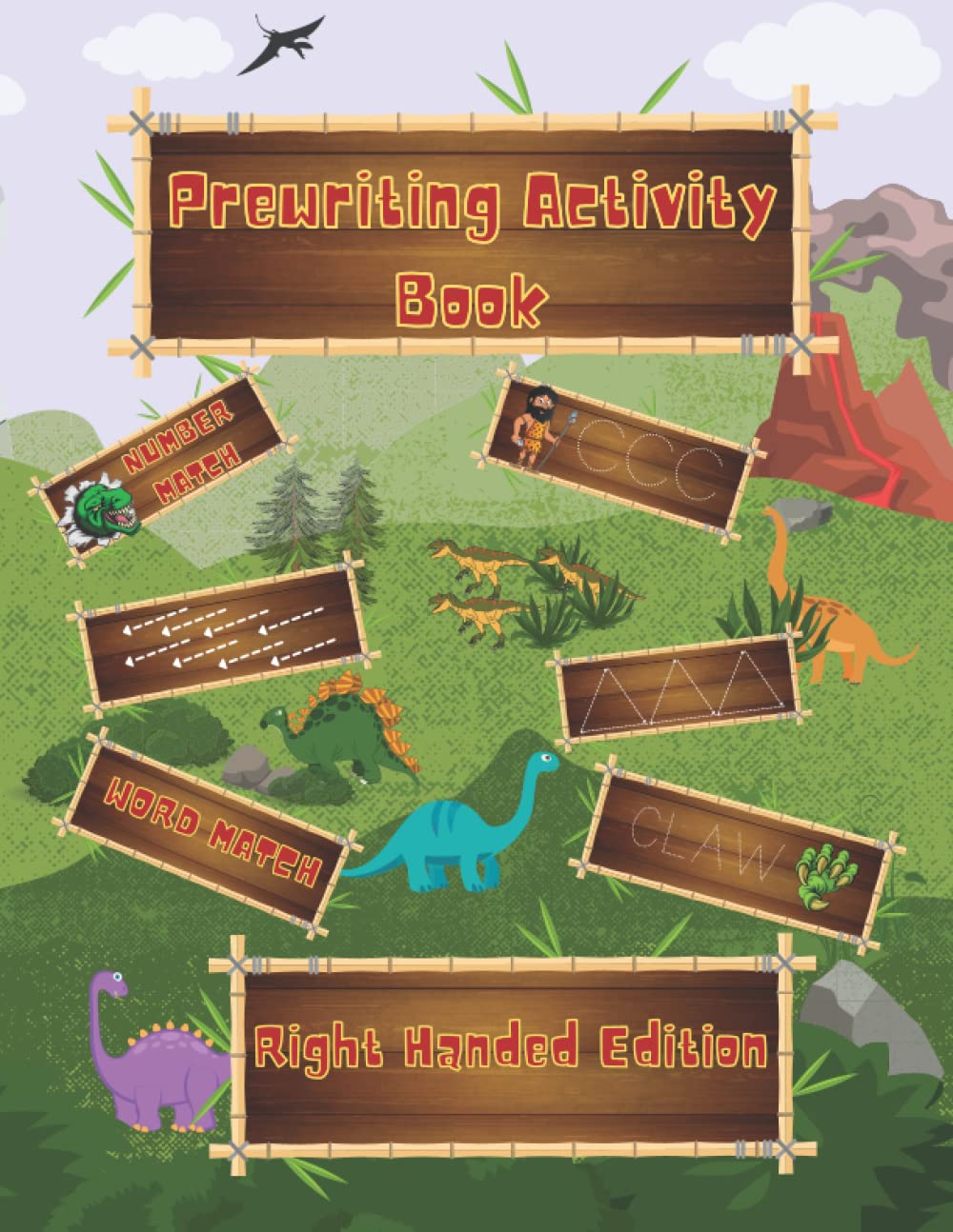 Prewriting Activity Book: A dinosaur theme helps right-handed children ...
