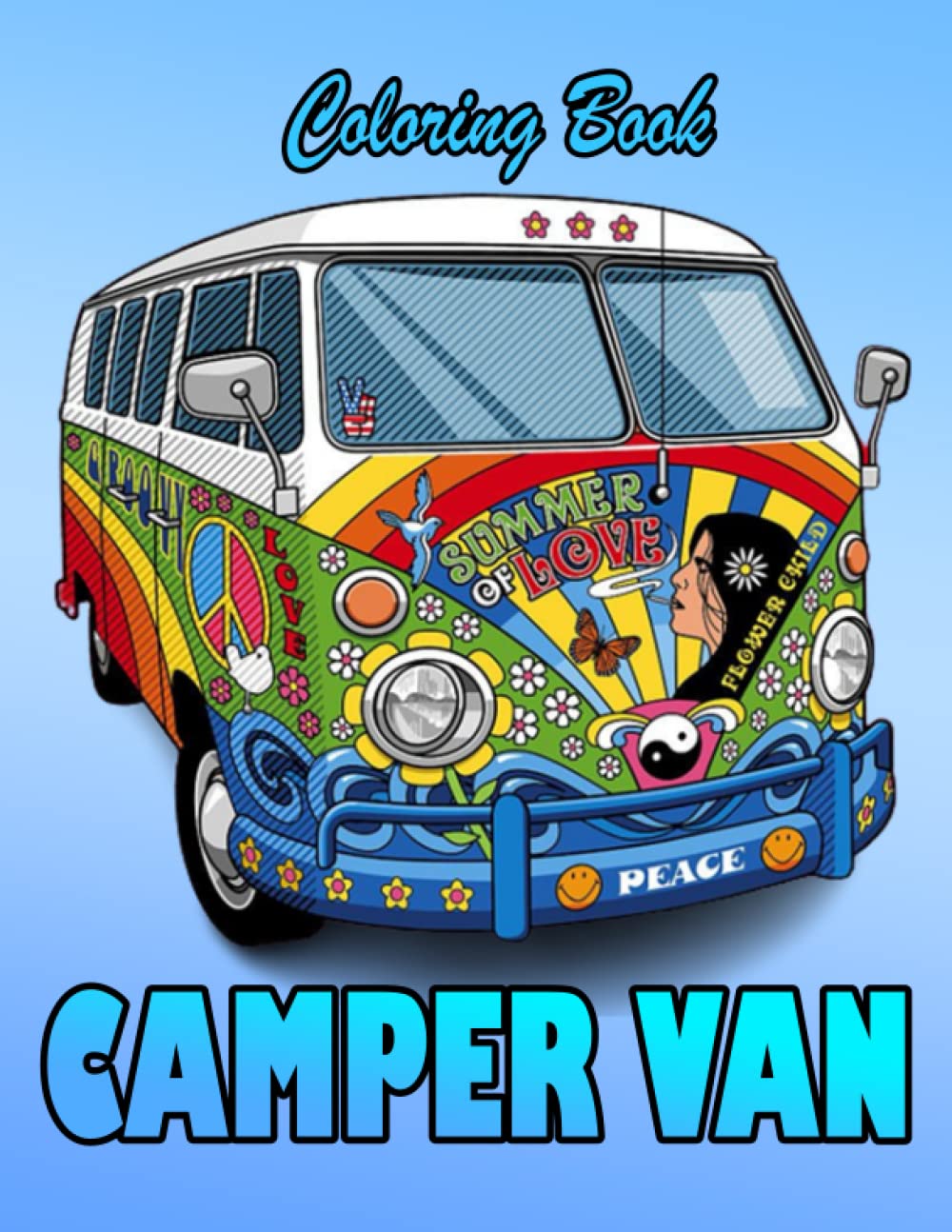 Camper Van Coloring Book: Adventure Life Coloring Pages With Vivid ...
