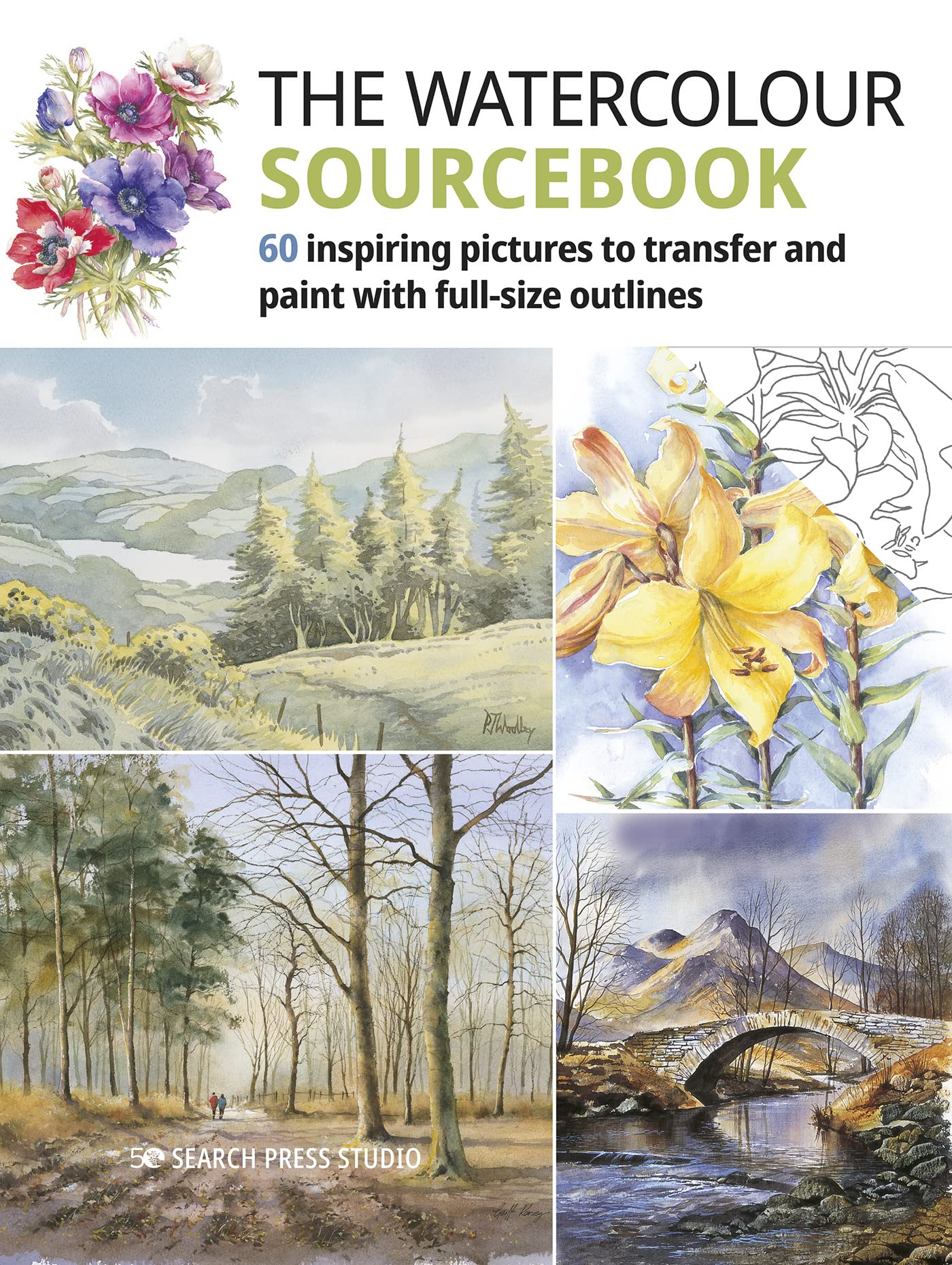 The Watercolour Sourcebook: 60 inspiring pictures to transfer and paint ...