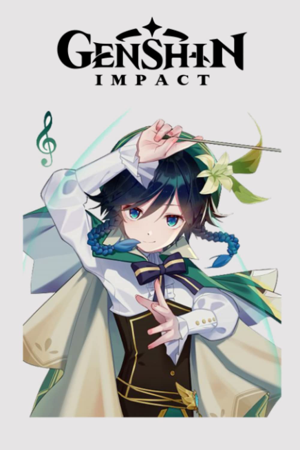 Genshin Impact notebook: Venti cover (6 x 9) inches 120 pages, Venti ...