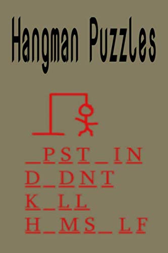 Hangman Puzzles: Activity Book, Brain Games 100 single-player hangman ...