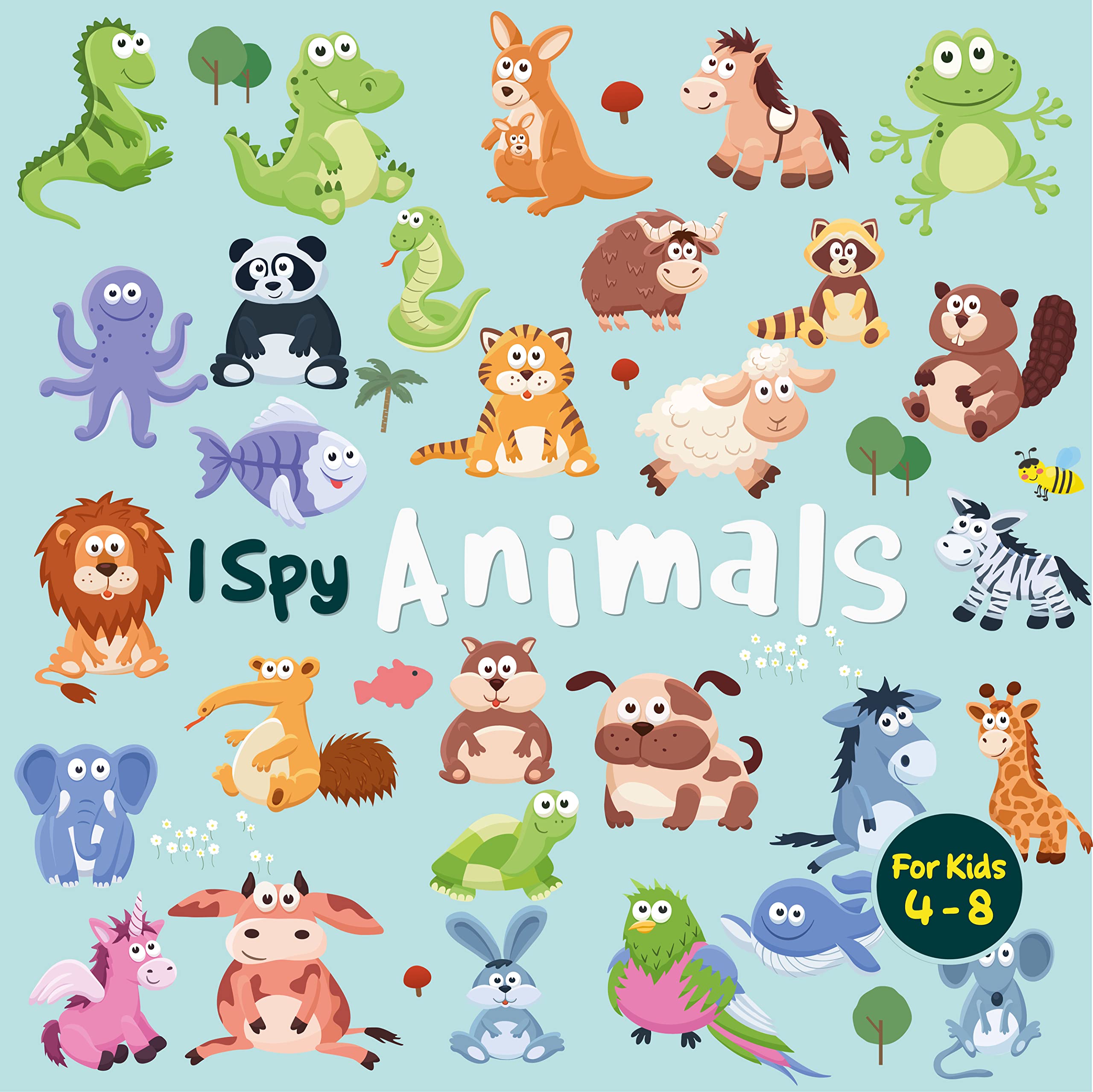 I Spy Animals For Kids Ages 4-8: Vocabulary Book to Learn Alphabets A ...